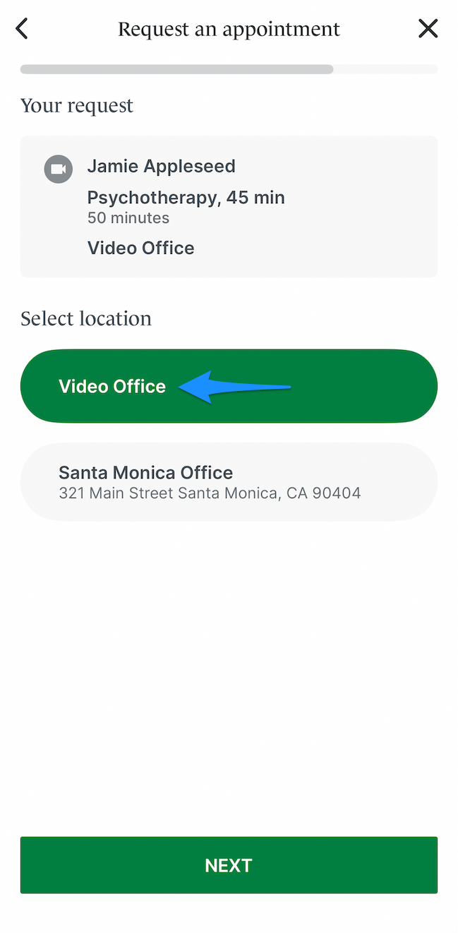 Managing appointments on the SimplePractice Client Portal mobile app ...